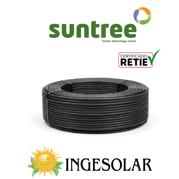 CABLE NEGRO PV 6MM2 1X6MM2 - RETIE- SUNTREE - INGESOLAR